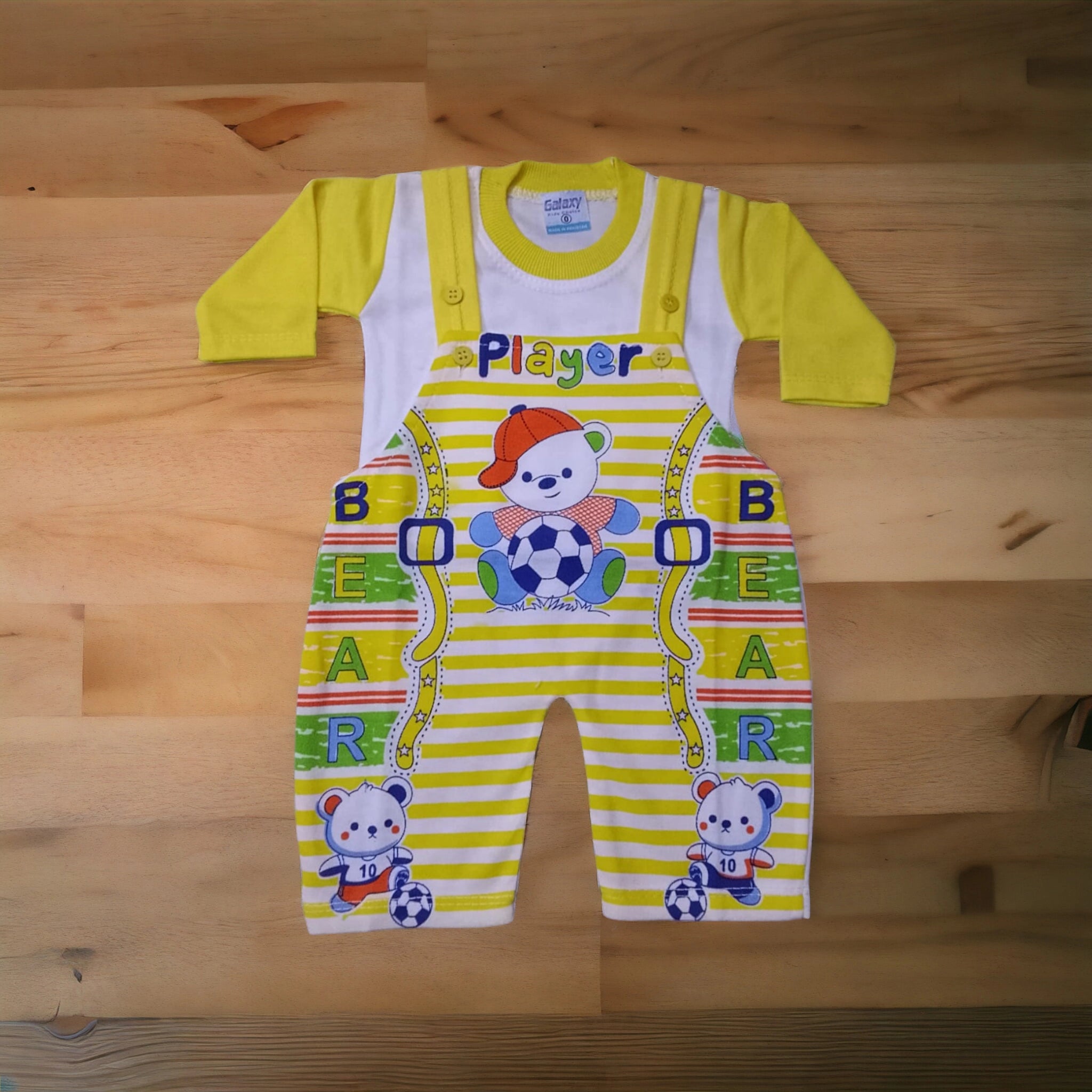 New Born Baby Romper Player Yellow* – Mother Choice