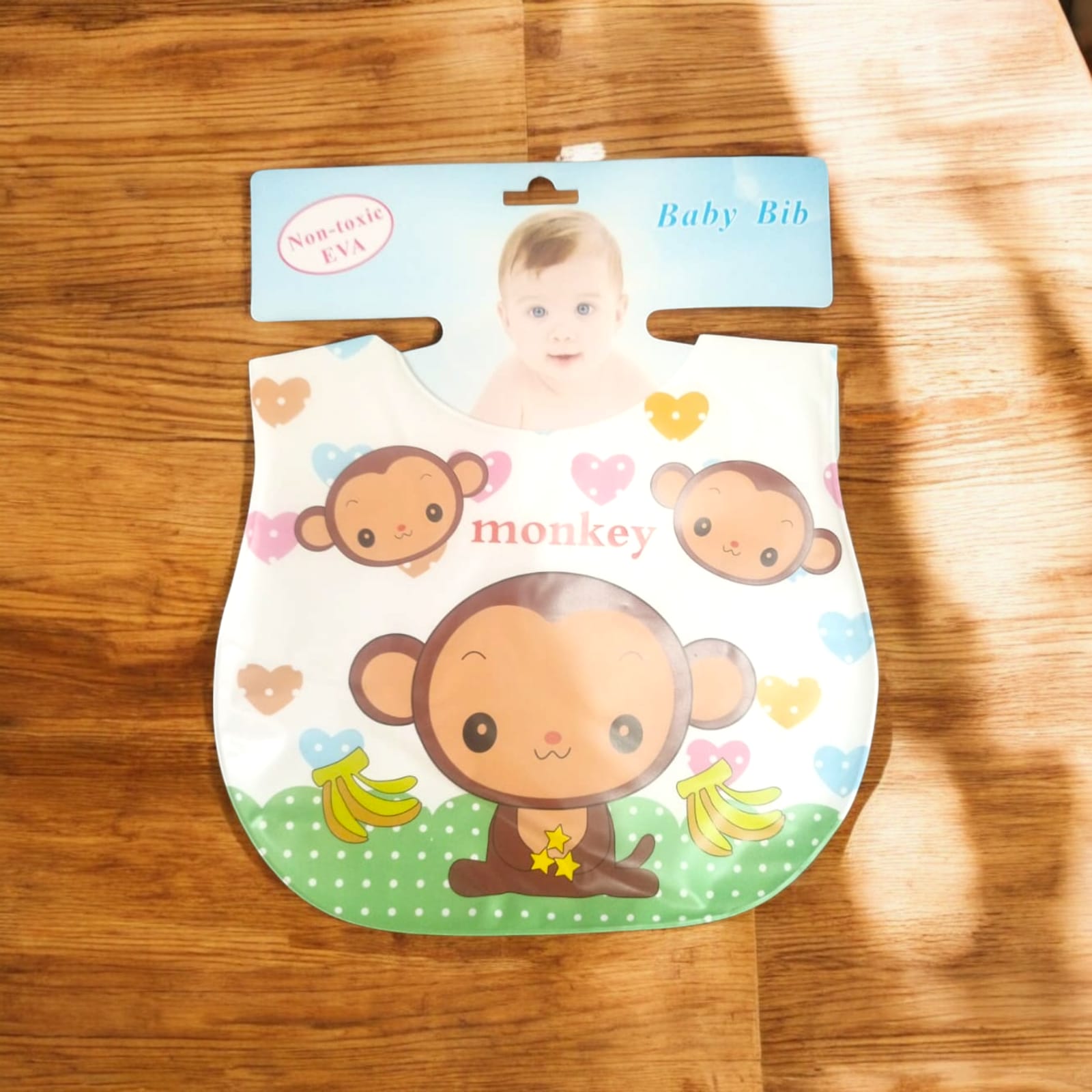 Baby Plastic Bib Foamic Monkey – Mother Choice